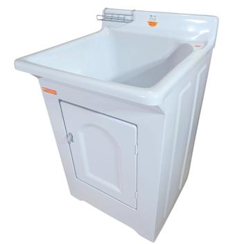 Tanque De Lavar Roupa Em Fibra 40L Com Gabinete ABS Base para torneira ...