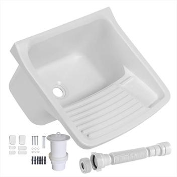 Tanque Lavar Roupas Plástico 47 X 43Cm Astra + Sifãos - Tanque de lavar ...