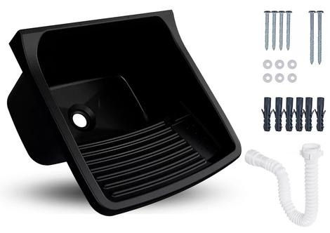 Tanque Plástico Lavar Roupas C/ Sifão E Valvula Lavanderia 24L Veronna ...