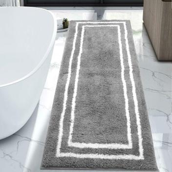 Tapete Bathroom Runner Uhome Modern Grey 60x180cm, antiderrapante ...