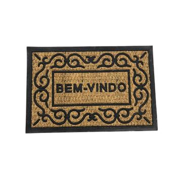 Tapete Capacho Fibra de Coco 40x60cm Bem-Vindo Texas 06 Corttex ...