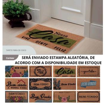 Tapete capacho fibra de coco antiderrapante 33x60cm corttex - Capacho ...