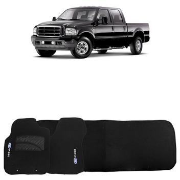 Tapete Carpete Personalizado Preto F250 Cabine Dupla 1998 A 2006 Logo ...