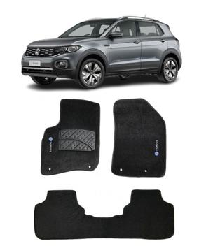 Tapete Carpete Volkswagen T-Cross 2019 a 2021 Com Logo Bordado Preto ...