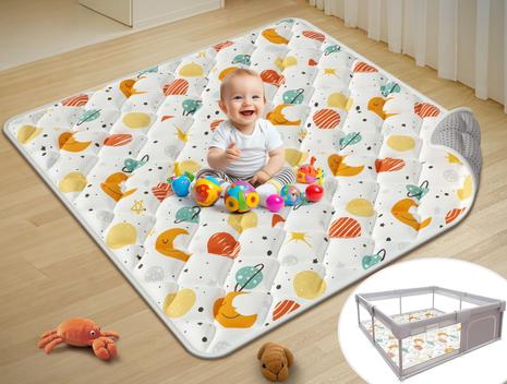 Tapete de Atividades Baby Play Hiaksedt 130x130cm - Acolchoado e Macio ...