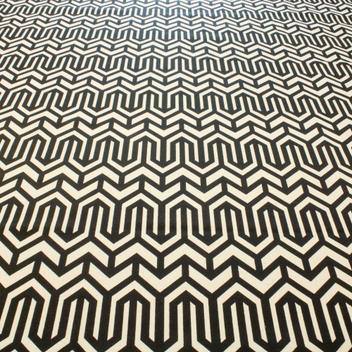 Tecido Decoração Estampado Geometrico 1,42 Mt Largura Preto ...