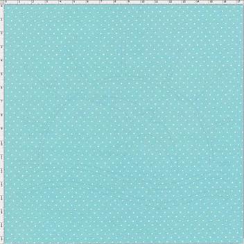 Tecido Estampado Para Patchwork - Composê Poá Azul Claro Cor 1595 (0 ...