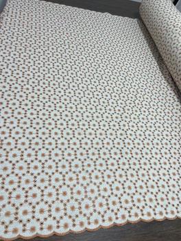 Tecido Linho Bordado Miami Coleção Verão - Flor Dente de Leão - Tecidos ...