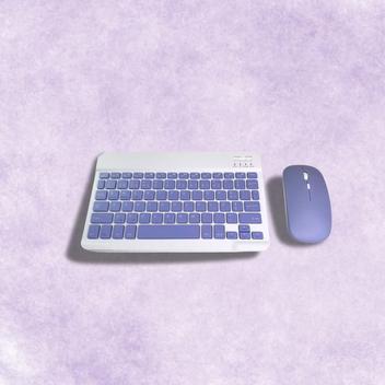 Teclado Com Mouse Bluetooth Sem Fio Colorido Wireless Not PC tablet ...