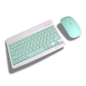 Teclado Com Mouse Recarregável Bluetooth Sem Fio Coloridos Wireless ...