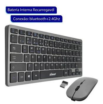 Teclado E Mouse Bluetooth E Wireless Ultra fino Silencioso - weibo ...