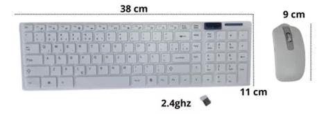 Teclado E Mouse Wireless 2.4 Ghz Ley-171 Cor Do Mouse Branco Cor Do ...