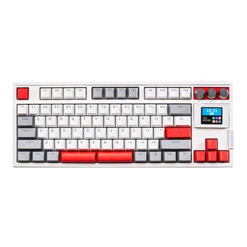Teclado gamer mecanico skyloong gk87 pro grey white red, switch ktt ...