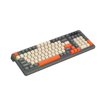 Teclado Gamer Sem Fio Retroiluminado RGB 98 Teclas Tri-modo Bluetooth ...
