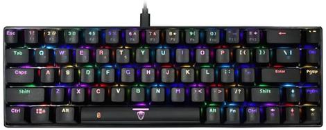 Teclado Gaming Satellite King Fight GK-55 2 Em 1 Branco (Ingles com Fio ...