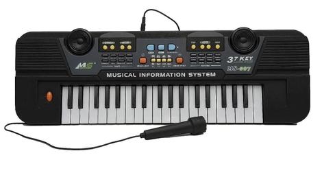 Teclado Infantil Eletrônico Musical Com Microfone - Preto - Company ...