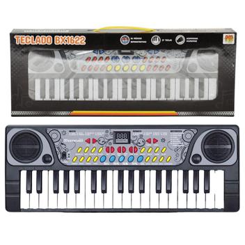 Teclado Infantil Preto Com Microfone 37 Teclas Dm Toys - Teclado ...