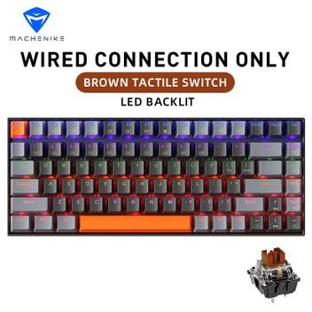 Teclado Mecânico Gamer Machenike K500A-B84 TKL 75% Switch Brown ...
