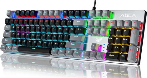 Teclado mecânico para jogos AULA F2068 Pro com retroiluminação RGB ...