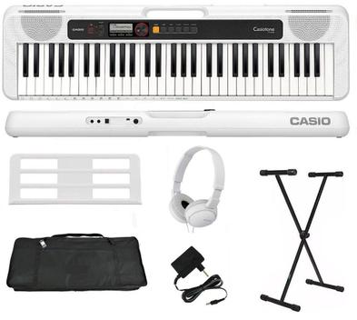 Teclado Musical Casio Casiotone CT-S200 61 Teclas Branco + Suporte ...