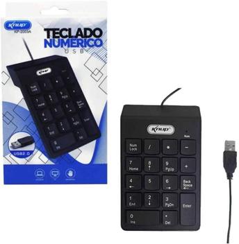 Teclado Numérico Knup Kp-2003A Usb Para Nootebooks - Teclado Numérico ...
