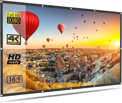 Tela de Projeção 100 Polegadas HD 16:9 para Filmes - Tela de Projeção ...