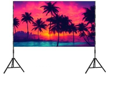 Tela de Projeção 90 polegadas + 2 TRIPÉS para projetor - MIAMI - Tela ...