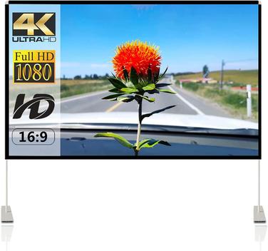 Tela de projetor SKERELL 120 polegadas portátil 16:9 4K HD+ Stand ...