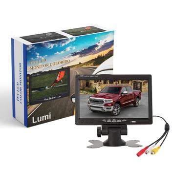 Tela LCD 7 Polegadas Portátil Monitor Veicular Digital - Lumi - Monitor ...