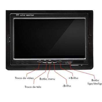 Tela Monitor TFT Veicular Lcd 7 Polegadas Digital Com Controle - Monitor Automotivo - Magazine Luiza