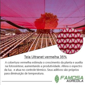 Tela para sombreamento 35% vermelha na medida de 4x5 - Solpack - Tela Sombrite - Magazine Luiza