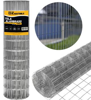 Tela Soldada Galvanizada Fio 1,6mm 25x1,5m - The Black Tools - Tela ...