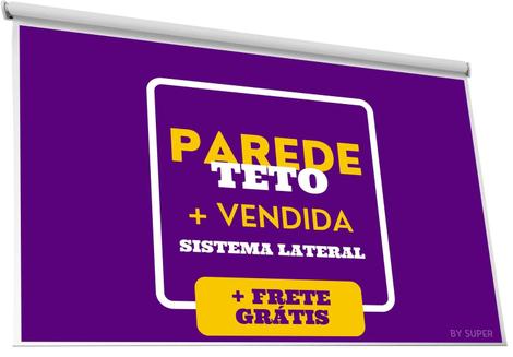 Tela Telão Retratil Projetor Projeção Fixa Teto Parede - MEGA TELAS ...