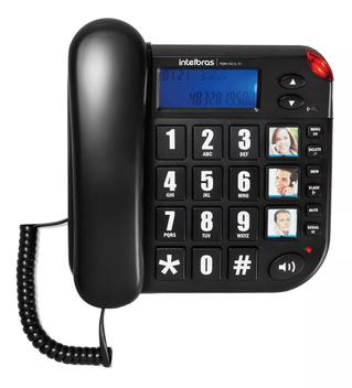 Telefone Fixo Linha de Mesa Aparelho Telefônico Intelbras Com ...