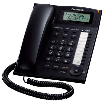 Telefone fixo Panasonic KX-TS880B integrado com fio preto - Aparelho de Telefone - Magazine Luiza