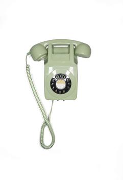 Telefone fixo retrô com botão de pressão montado na parede GPO 746 ...