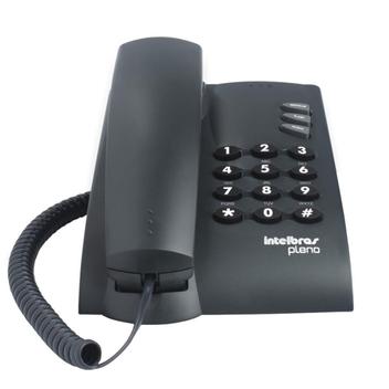 Telefone Intelbras Pleno Preto - 4080051 - Telefone com Fio - Magazine ...