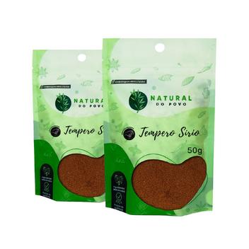 Tempero Gourmet Sírio Em Pó 100% Orgânico Kit 2 Pouch 50g - Natural do ...