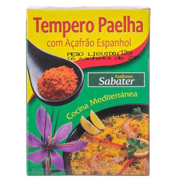 Tempero Para Paella Espanhol Sabater 12g - AZAFRANES SABATER - Tempero ...