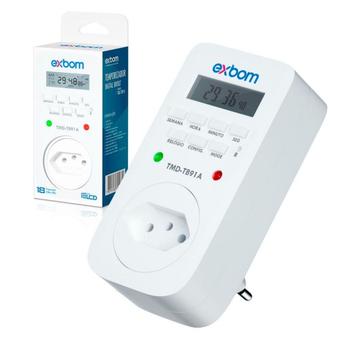 Temporizador Digital Tomada Timer Lcd 8 Programas Bivolt 10a - EXBOM ...