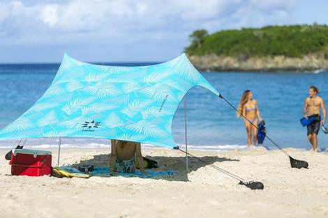 Tenda de praia Neso Tents Portable Canopy Sunshade 7' x 7' Aqua ...