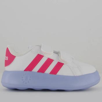 Tênis Adidas Grand Court 2.0 CF Infantil Branco e Rosa - Tênis ...