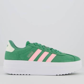 Tênis Adidas VL Court Bold Feminino Verde e Rosa - Tênis Esportivo ...