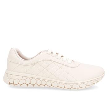 Tênis Bege Couro Detalhe Matelassê - Usaflex - Slipper / Slip On ...