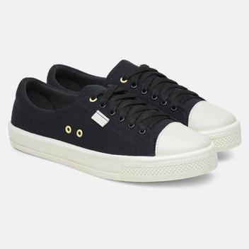 Tenis Byara Feminino Versatil Casual Confortavel Em Lona Preto - Tênis ...