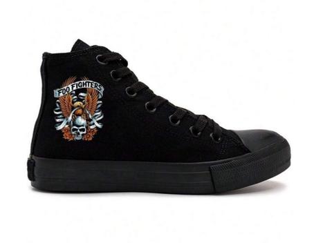 Tenis Cano Alto Roqueiro Banda de Rock Heavy Metal Foo Fighters ...