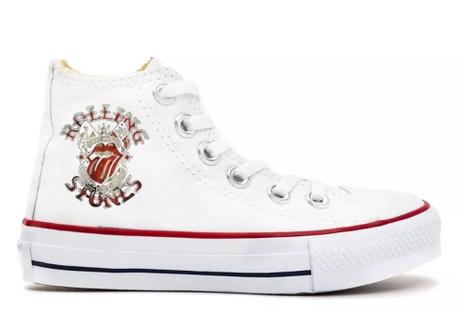 Tenis Cano Alto Roqueiro Banda de Rock Heavy Metal Rolling Stones ...