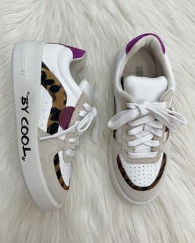 Tênis Feminino Casual em Couro e Camurça com Cadarço - Parô Cool ...