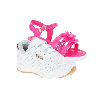 Tenis Feminino e Sandalia Menina - KIT 2 PARES Tam 23 ao 34 ...