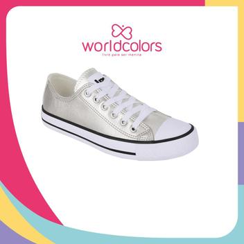 Tenis Feminino LPS Star Prata 700045 - Worldcolors - Tênis Infantil ...